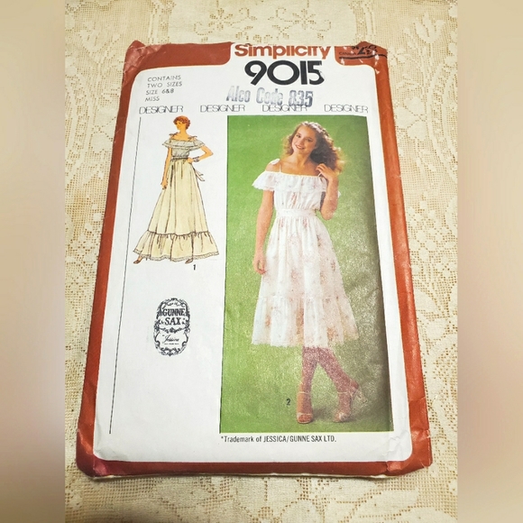 Gunne Sax | Other | Vintage 97s1980s Gunne Sax Dress Simplicity Sewing ...